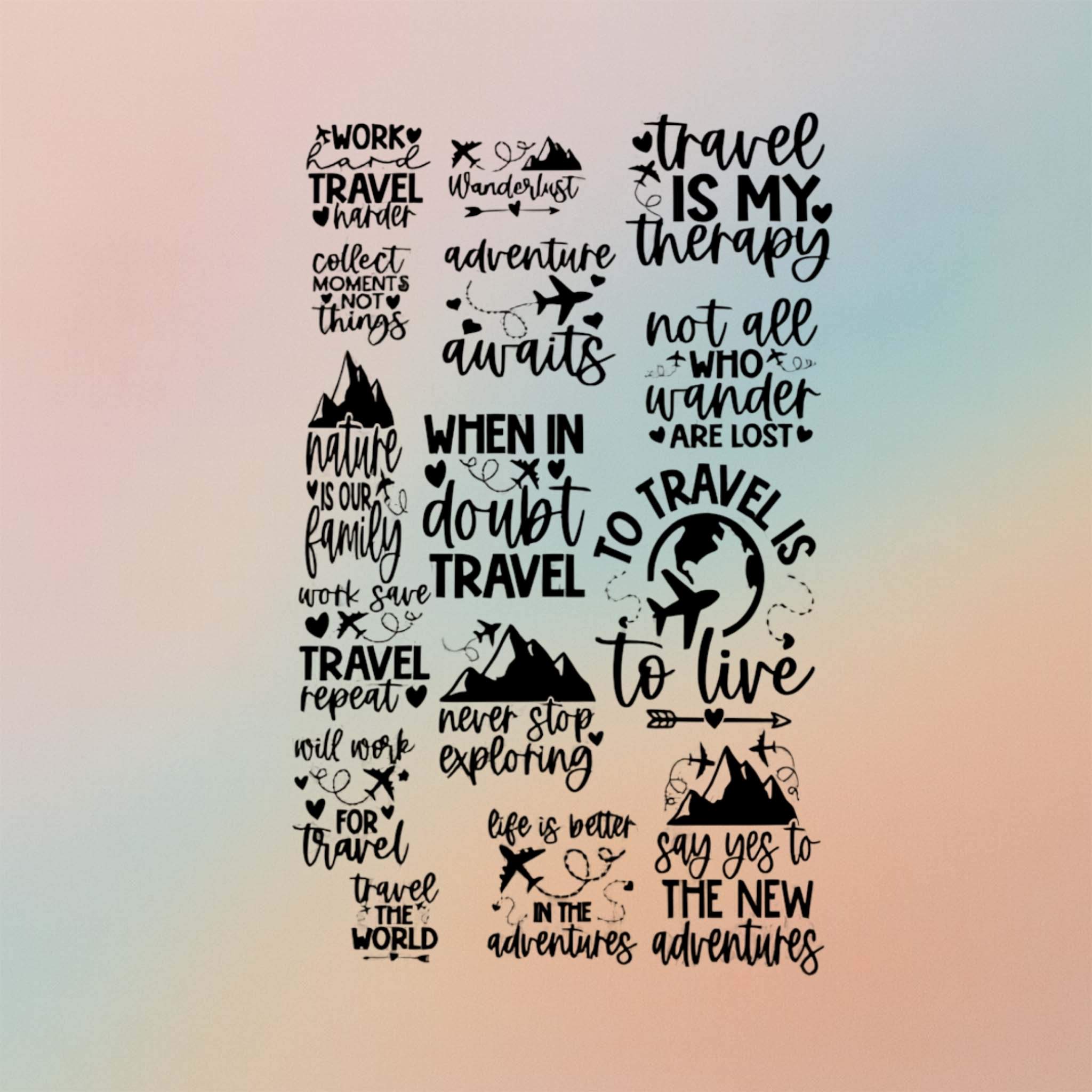 Travel Caption Insert Sheet A4 | Resin Art World – Resin Art World - Dubai